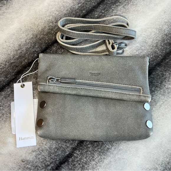 Hammitt | Bags | Hammitt Vip Small In Pewter Brushed Silver Leather ...